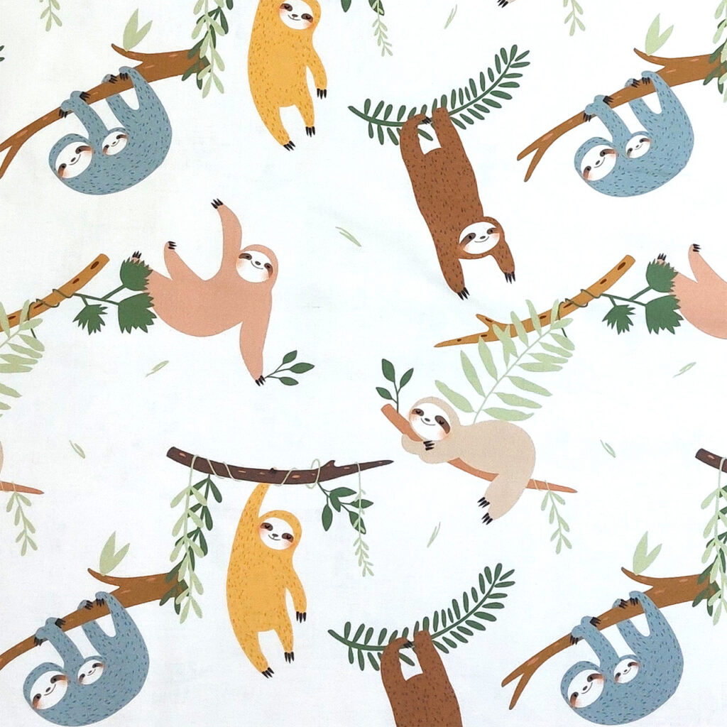 Countryside Capers Forest of Sloths Ivory 3097/29 Cotton Quilting ...