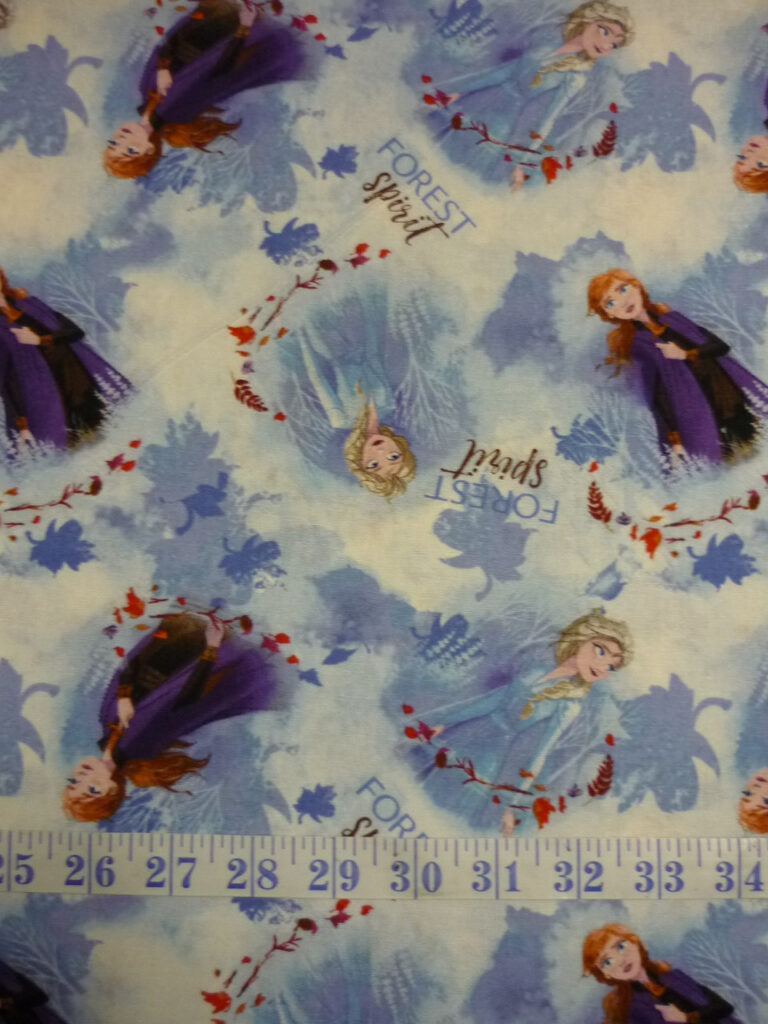 Disney Frozen 2 Forest Spirit Anna and Elsa Toss Cotton Quilting Fabric ...