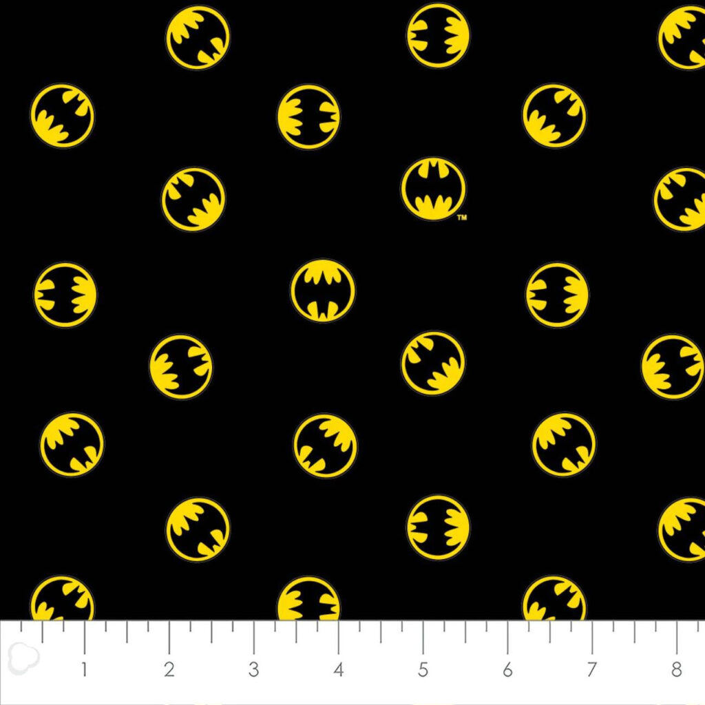 Batman DC Logo Black 23200124-1 Cotton Quilting Fabric 1/2 YARD – havAsquiz