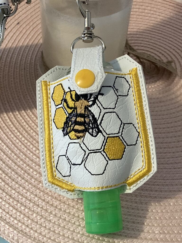 Bees Theme Hand Sanitizer Cover Key ring holder – havAsquiz
