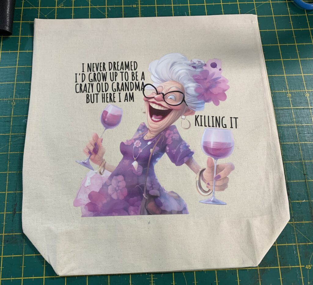 Handmade Calico Tote Bag grandma killing it – havAsquiz