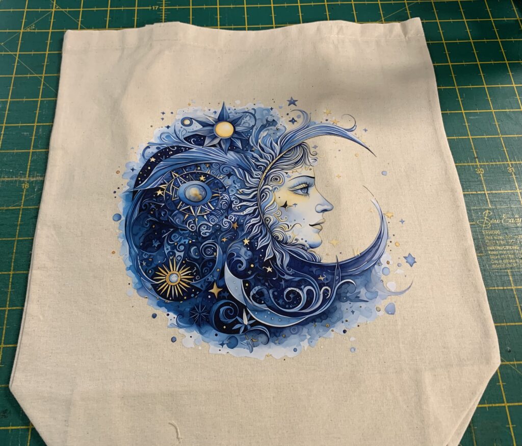 Handmade Calico Tote Bag moon girl – havAsquiz