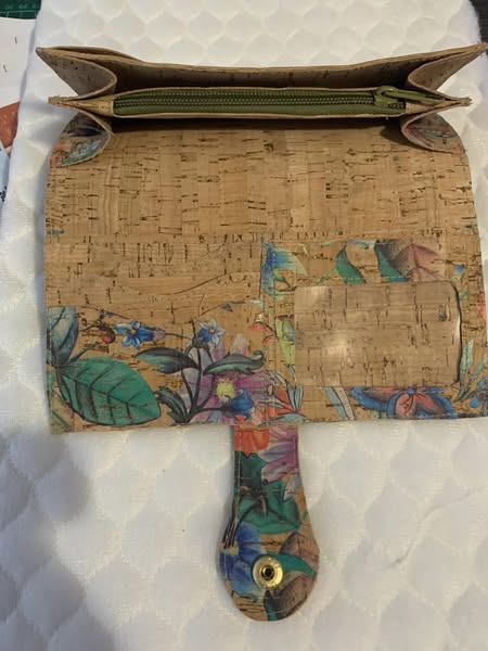 Portuguese Cork Slim style Floral Wallet – havAsquiz