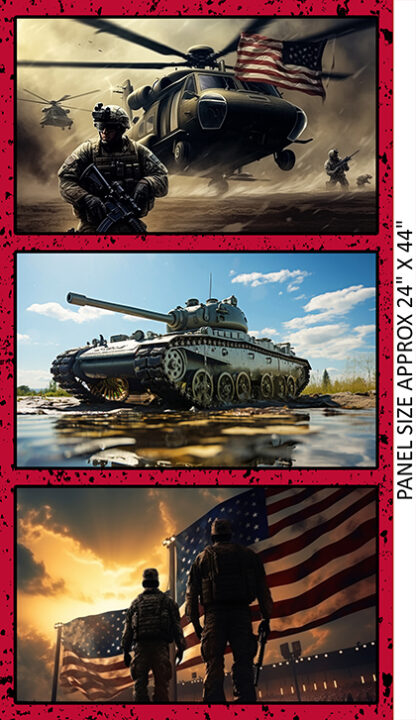 Freedom Forces US Soldiers Choppers Tanks 4064C Cotton Quilting Fabric ...